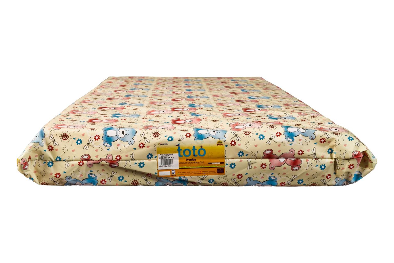 Toto Premium Baby Cot Waterproof Covered Medium Duty Bobmil Foam ...